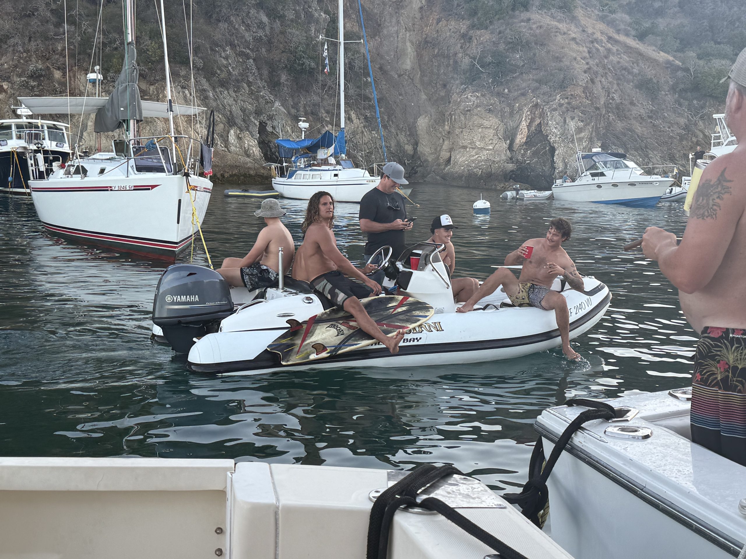 Another Swim step shuffle cook out on a mooring in Cherry Cove! - The ...